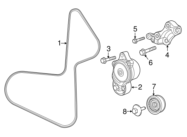 2014-2019 Mopar Serpentine Tensioner 68325057AA | TascaParts.com