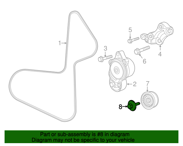 2014-2024 Mopar Idler Pulley Bolt 06510224AA | Mopar Parts Canada