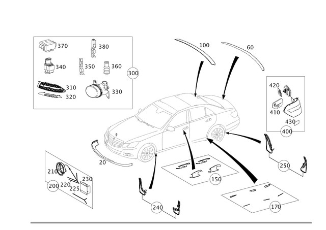 204-906-89-00 - Daytime Running Lamp 2006-2017 Mercedes-Benz | Mercedes ...