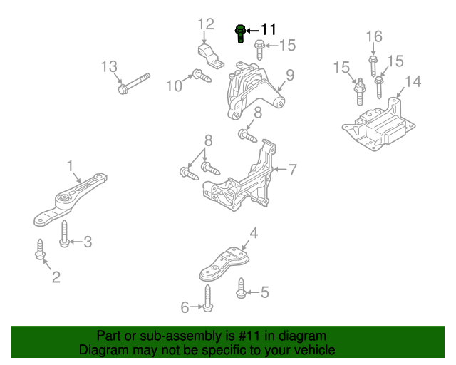 2016-2023 Audi Pressure Reg Bolt N-107-135-02 | Audi USA Parts