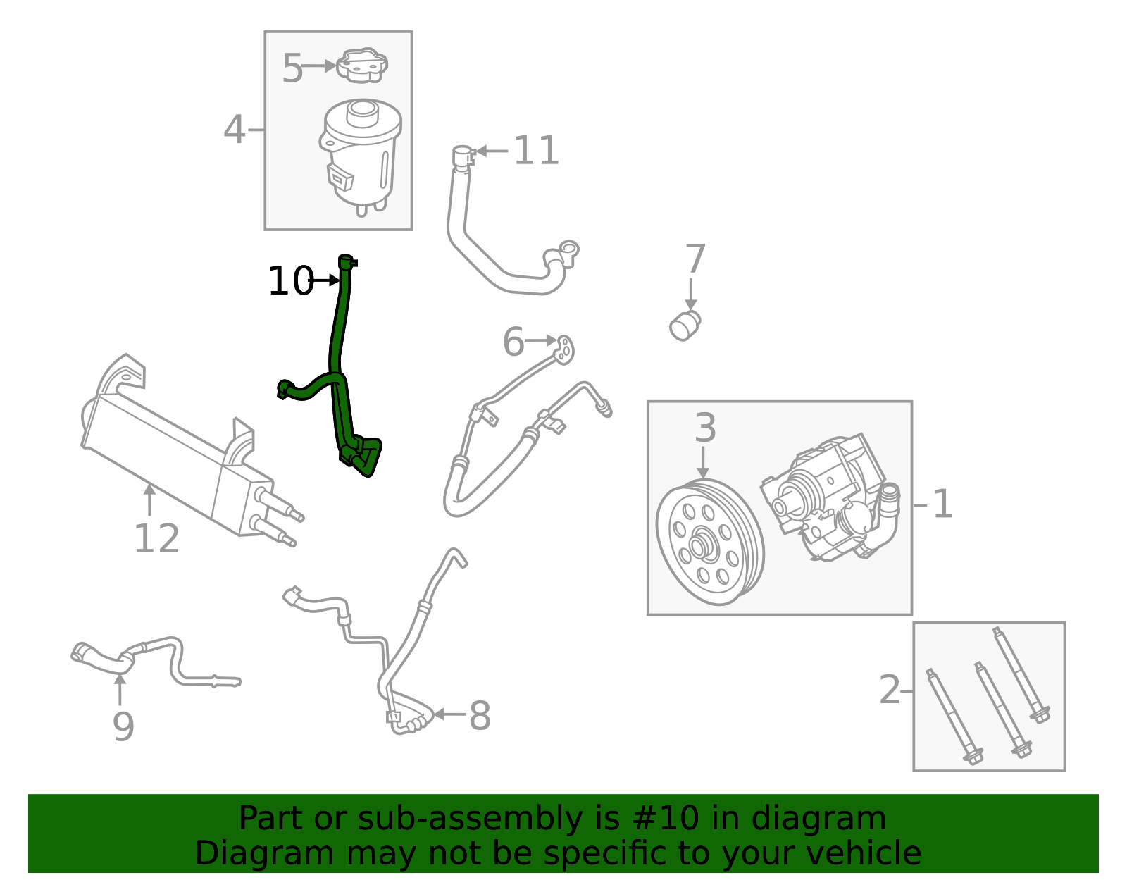 Genuine OEM Ford Part - Power Steering Return Hose PC3Z-3A713-U ...
