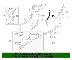 2017-2024 Porsche Engine Coolant Hose 9A2-106-550-30 | Sunset Porsche Parts