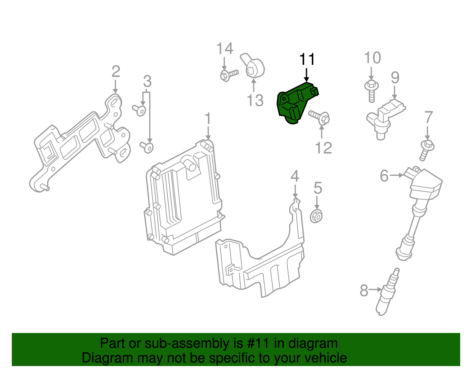 2013-2021 Ford Motorcraft™ Crankshaft Position Sensor DY-1196 | OEM ...