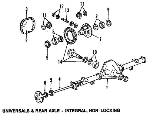 Rear Axle for 1997 Ford F-350 | Ford Parts Catalog