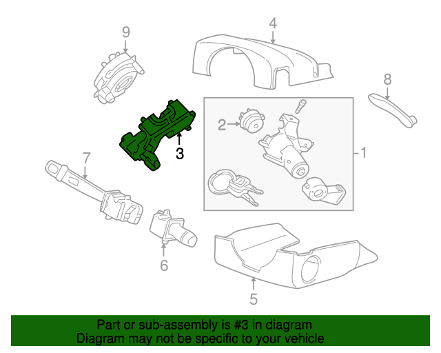 2005-2009 Volvo Switch Housing 31318973 | OEM Parts Online