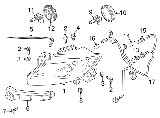 tk2351031 - Composite Headlamp 2013-2015 Mazda CX-9 | AutoNation Parts