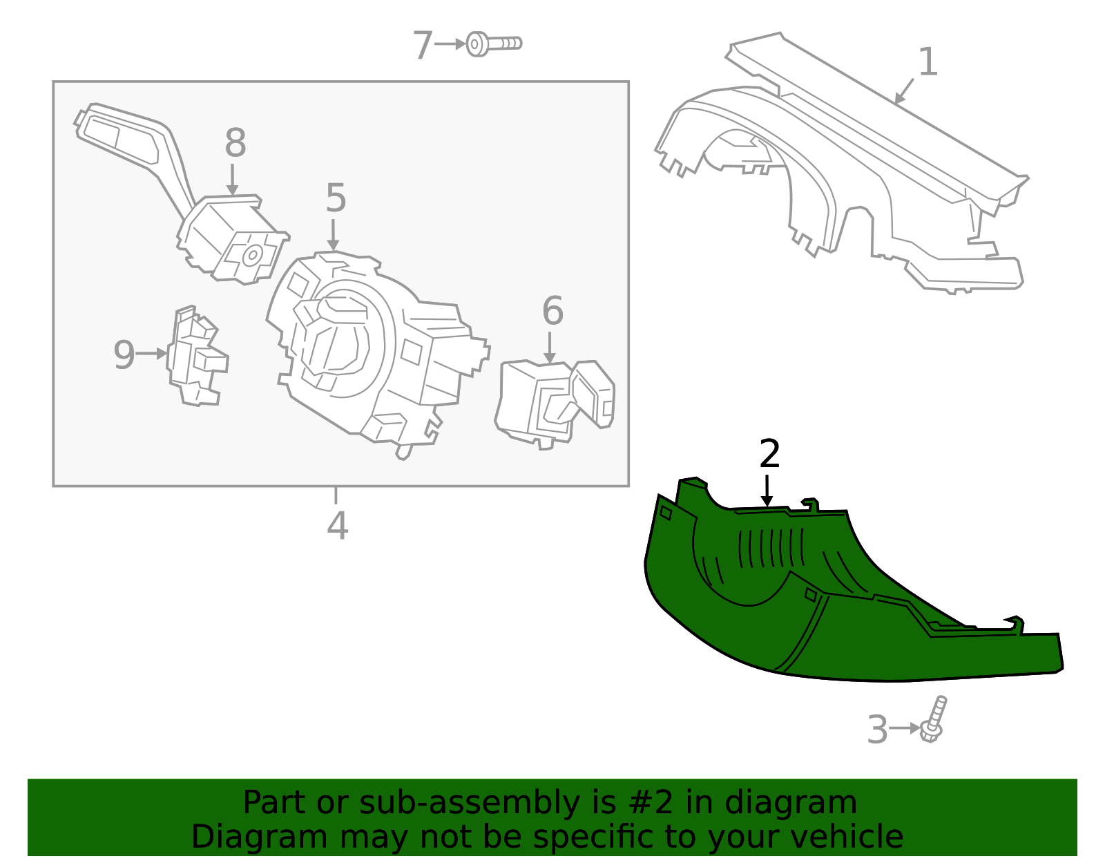 2020-2024 Ford Lower Column Cover lb5z3530ca | TascaParts.com