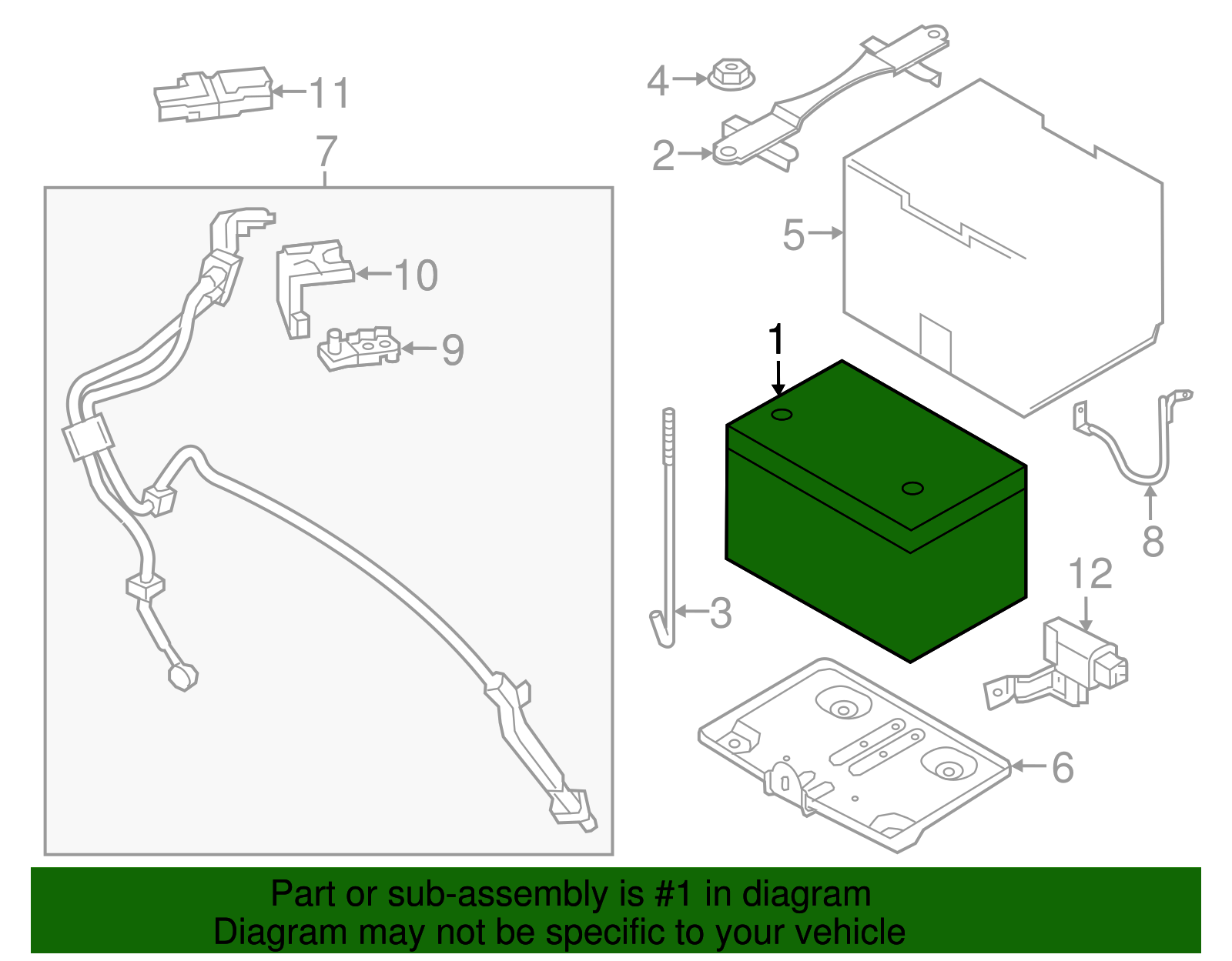 24410-1MA1A - Battery 2011-2019 Infiniti | INFINITI Parts & Accessories ...