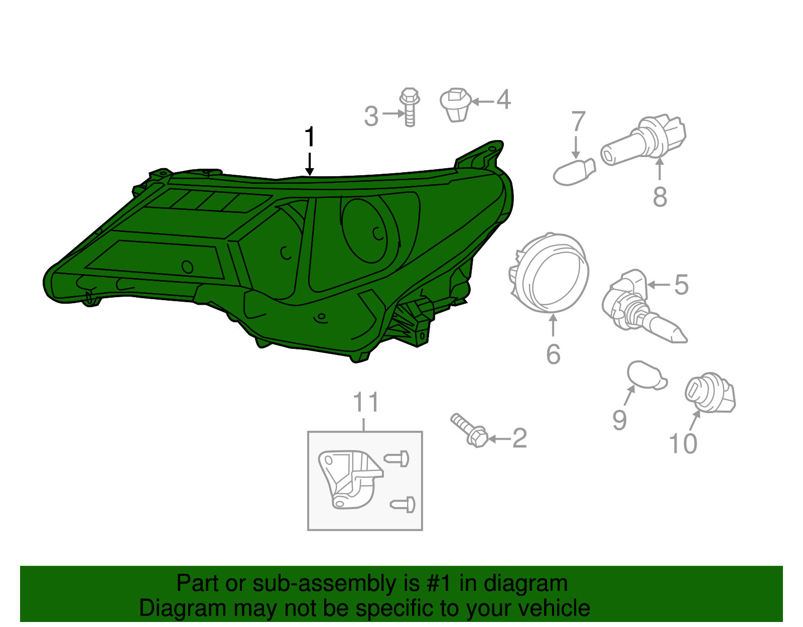 2013-2015 Toyota RAV4 Composite Headlamp 81170-42592 | Retail ...