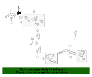 2014-2019 Toyota Corolla Exterior Door Handle Cover 69227-02240-A0 ...