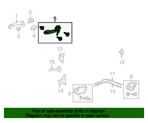 2014-2019 Toyota Corolla Handle Base 69204-02540 | OEM Parts Quick