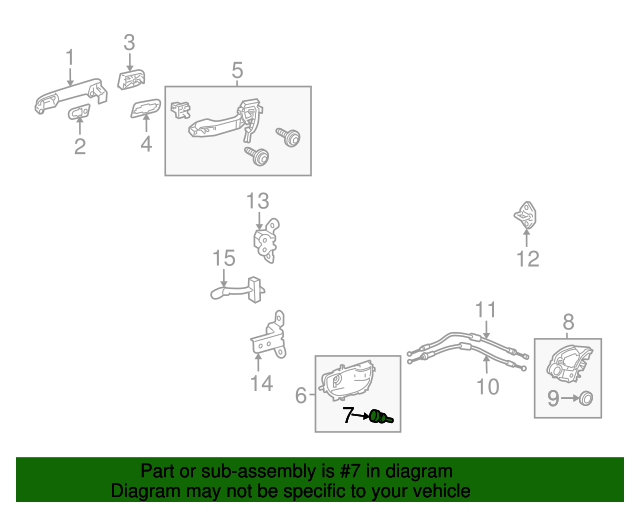 2004-2019 Toyota Handle, Inside Cushion 90541-04027 | Toyota Parts