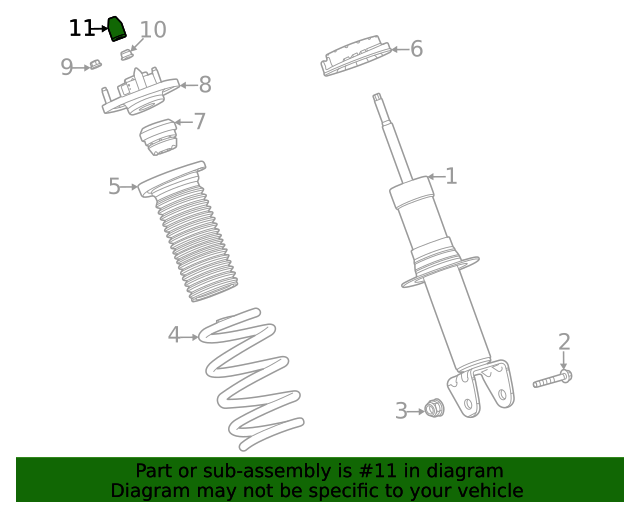 2020-2024 Chevrolet Corvette Suspension Absorber Mount Cover (Replaces ...