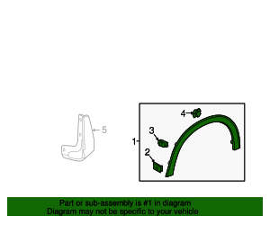 74107-T7W-A31 - Wheel Opening Molding | All Discount Parts Store