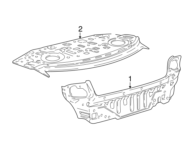 2000-2001 Hyundai Accent Panel Below Lid 69100-25300 | QuirkParts