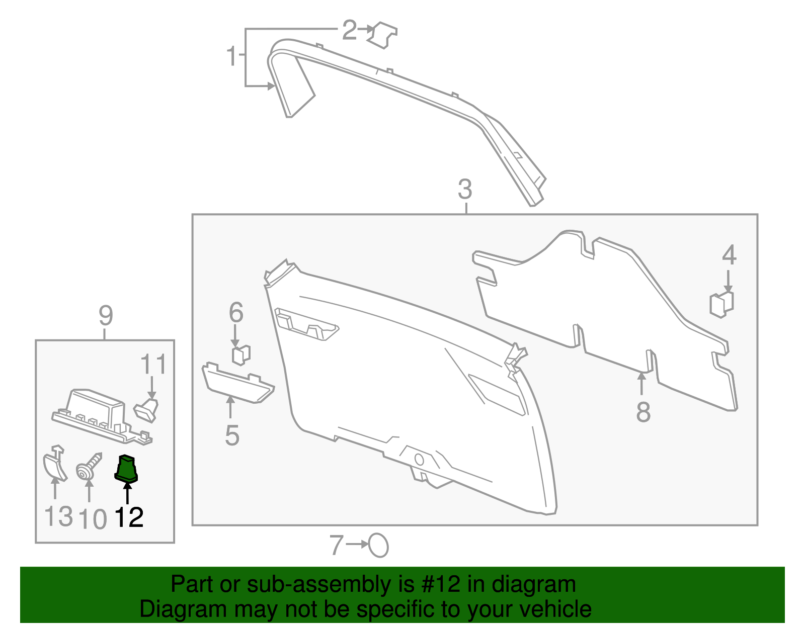 2010-2025 GM Jet Black Liftgate Close Switch 25909283 | TascaParts.com