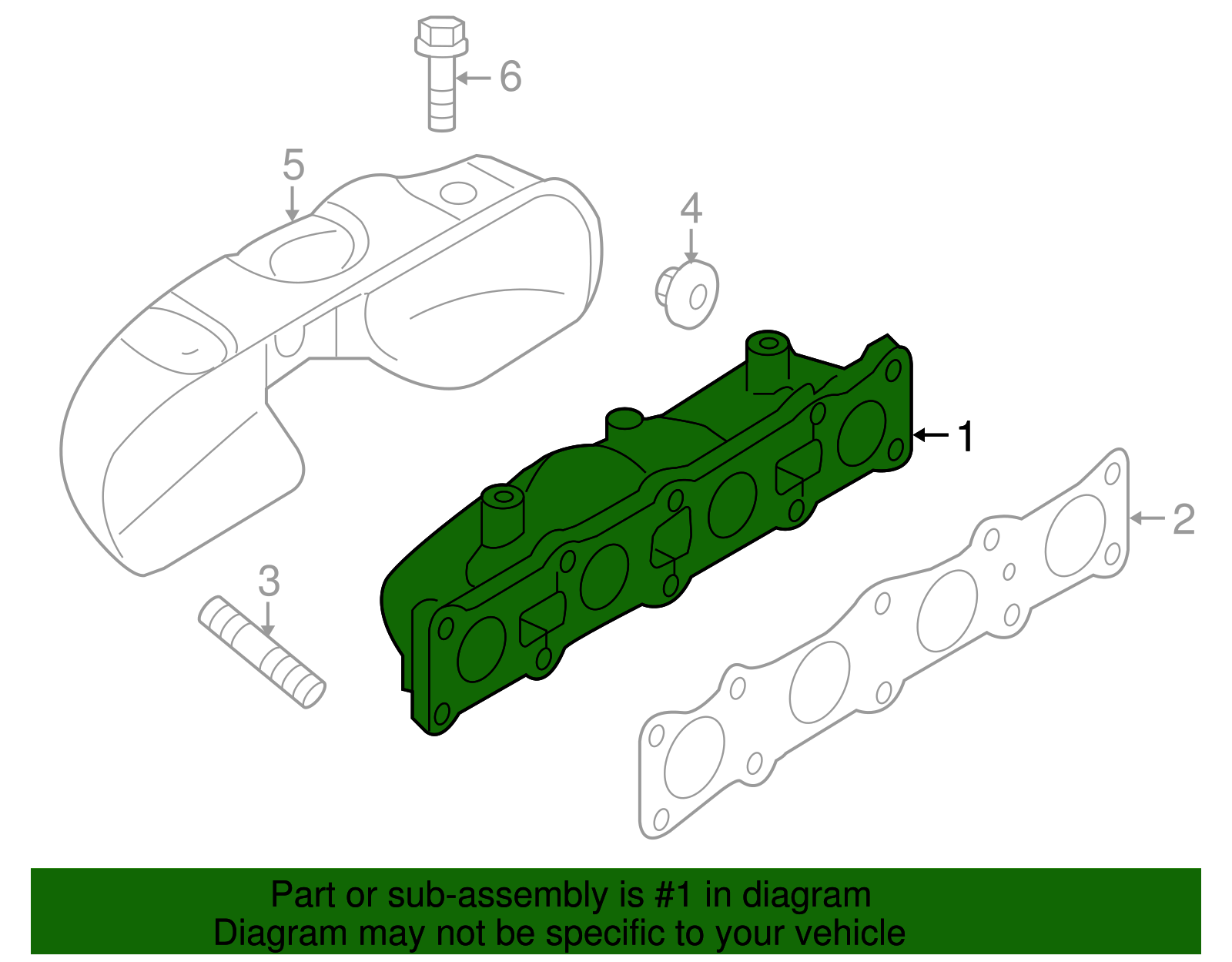 2010-2012 Hyundai Genesis Coupe Exhaust Manifold 28510-2C400 | OEM ...