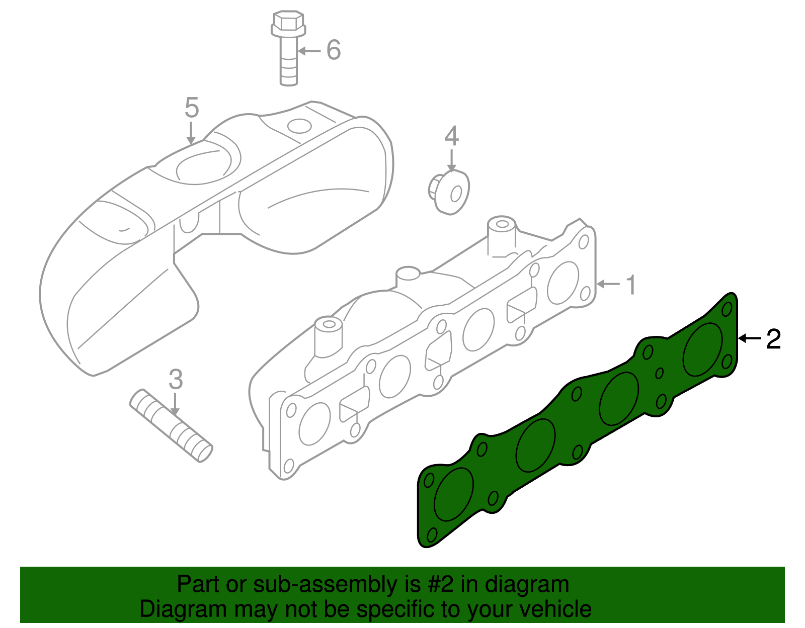2010-2012 Hyundai Genesis Coupe Manifold Gasket 28521-2C400 | OEM Parts ...