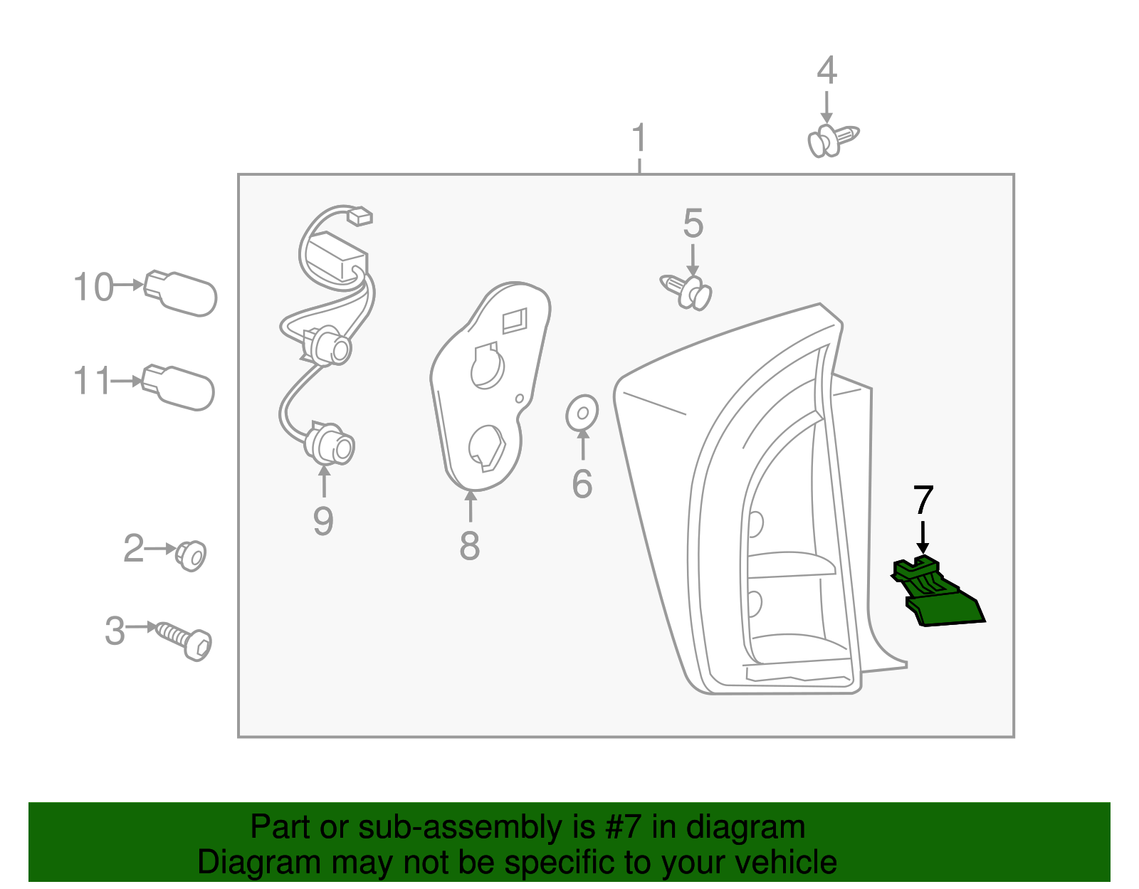 52563-47010 - Tail Lamp Assembly Retainer 2010-2015 Toyota | Longo ...