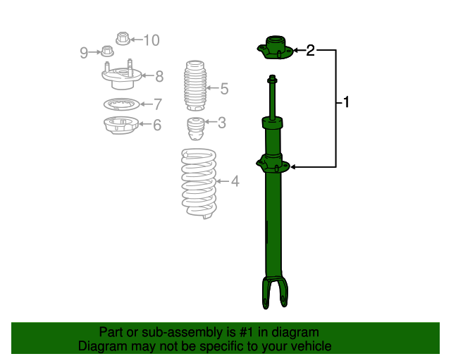 2017-2023 Mercedes-Benz Suspension Strut 2133204030 | AutoNationParts.com