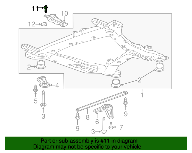 2018-2020 GM Radiator Air Baffle Bolt 11546616 | GMPartsDirect.com