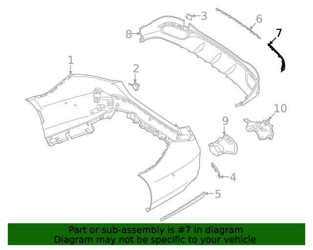 223-885-68-02 - Bumper Trim 2021 Mercedes-Benz | AutoNationParts.com
