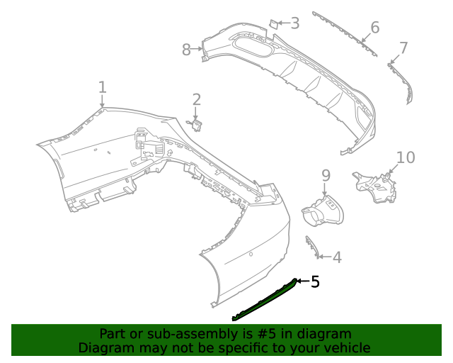 223-885-14-03 - Bumper Trim 2021-2024 Mercedes-Benz | AutoNationParts.com