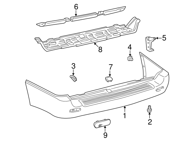 52159-6A914 - Bumper Cover For 1998-2007 Lexus LX470 | Lexus OE Parts