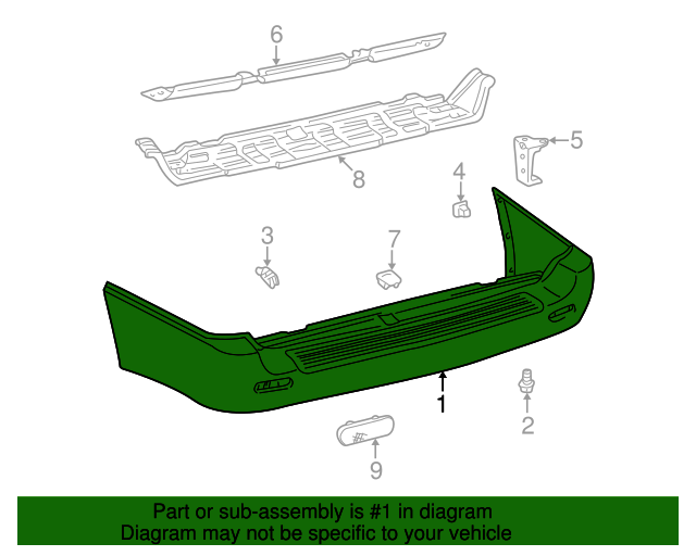 52159-6A914 - Bumper Cover For 1998-2007 Lexus LX470 | Lexus OE Parts