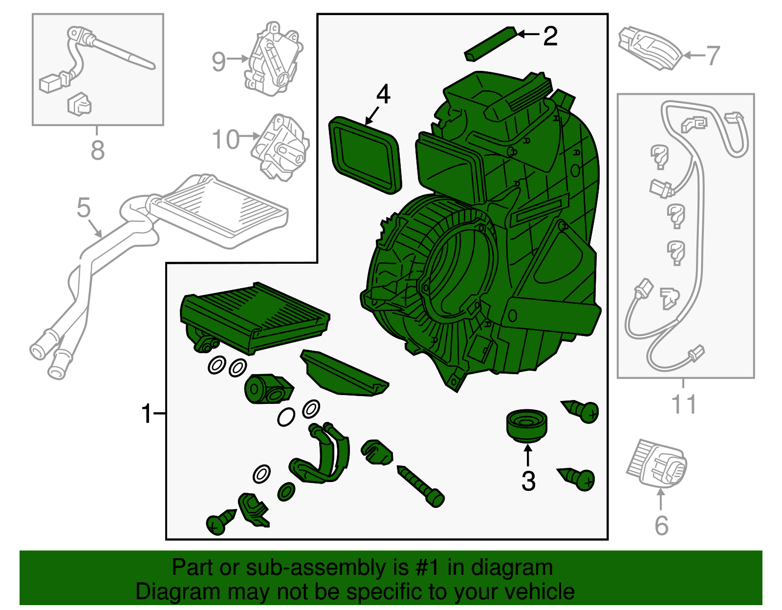 80225-TK8-A02 - 2011-2017 Honda Odyssey - Evaporator Assembly | Genuine ...