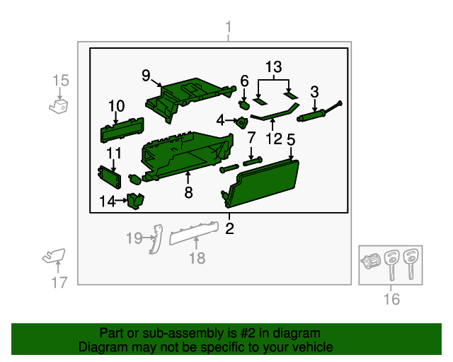 2012-2021 Lexus GX460 Glove Box 55440-60041-E0 | OEM Parts Online