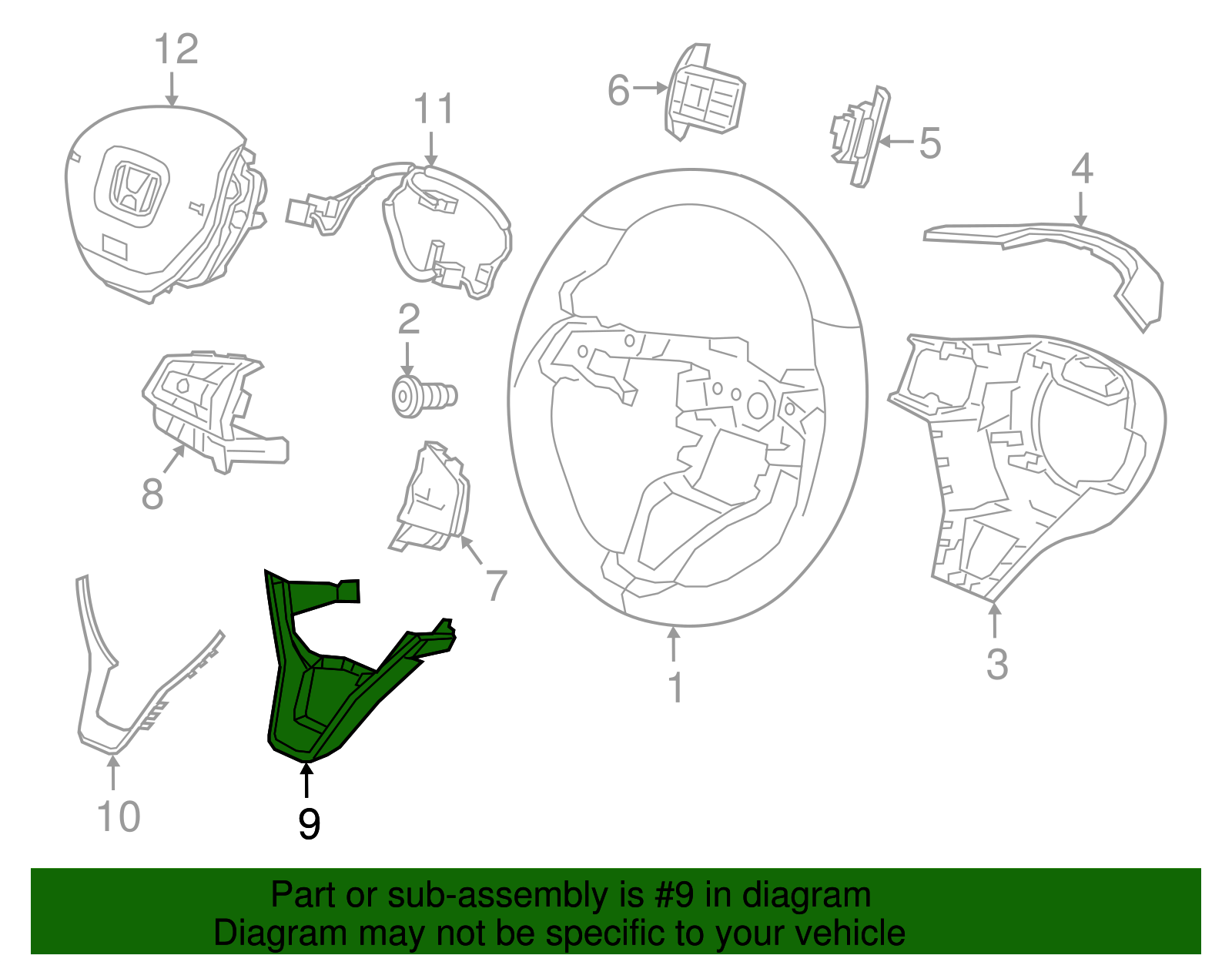 78541-TVA-A11ZA - 2018-2020 Honda - Garnish (Lower) *NH900L* (Deep ...