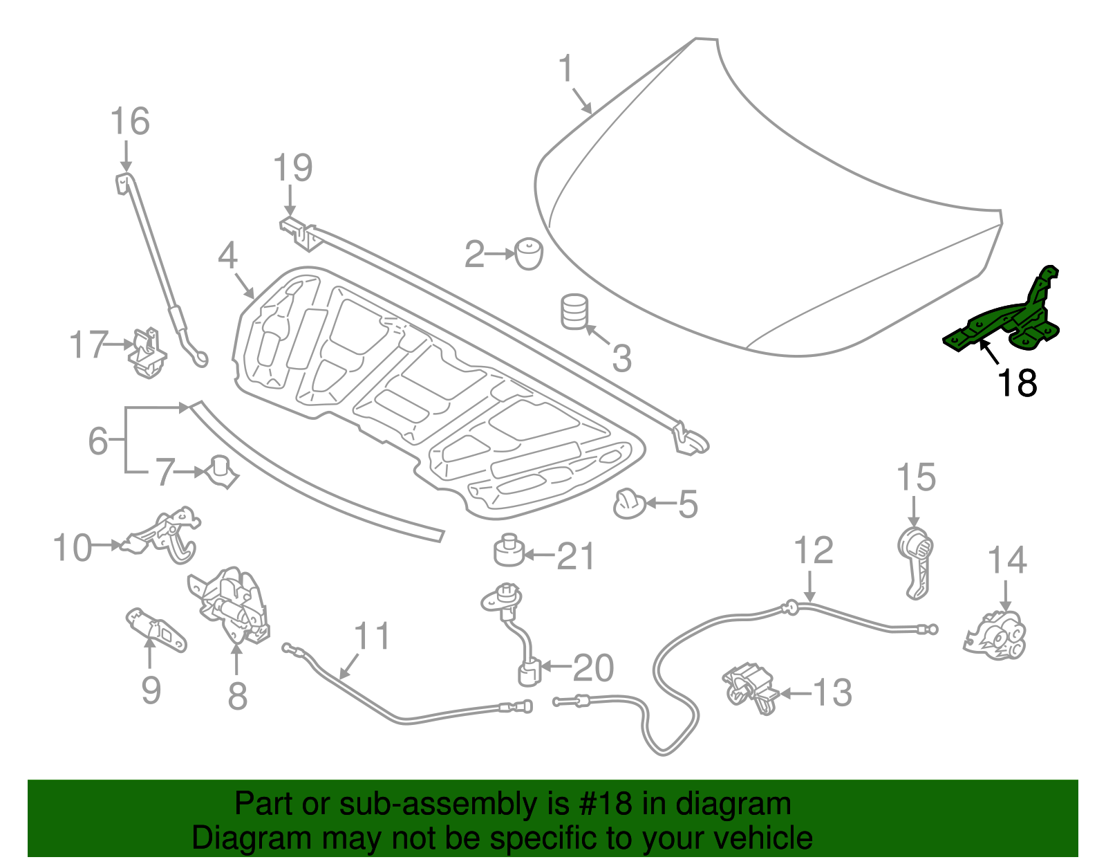 79110-2P000 - Hinge 2011-2013 Kia Sorento | Kia.Parts Store