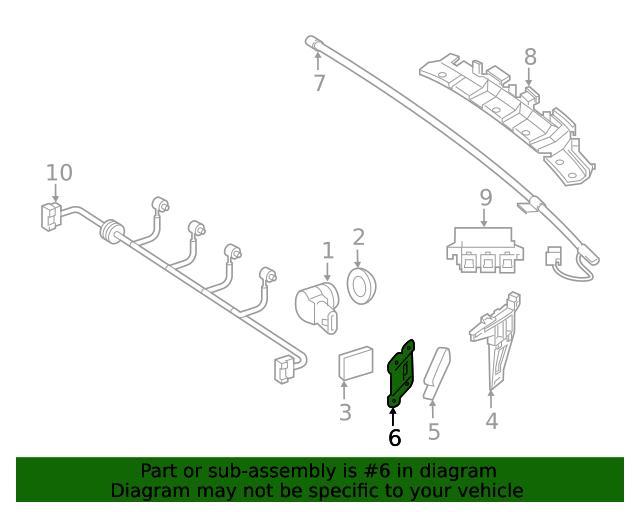 176-885-00-26-64 - Blind Spot Radar Cap 2014-2019 Mercedes-Benz ...