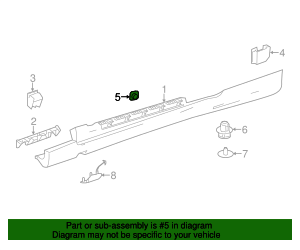 000-991-96-98 - Rocker Molding Retainer Mercedes-Benz USA Parts
