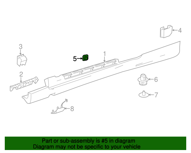 000-991-96-98 - Rocker Molding Retainer Mercedes-Benz USA Parts