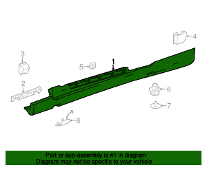 207-698-12-54-9999 - Rocker Molding 2010-2017 Mercedes-Benz | Mercedes ...