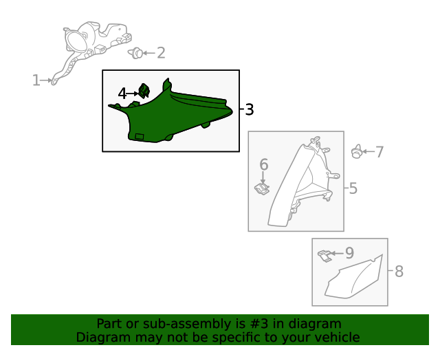 4K8-867-246-D-3FW - Interior Quarter Panel Trim Panel 2019-2023 Audi ...
