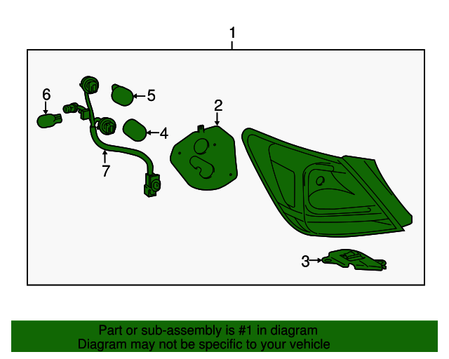 Genuine Toyota Combo Lamp Assembly part# 81560-07060 for 2011-2012 ...
