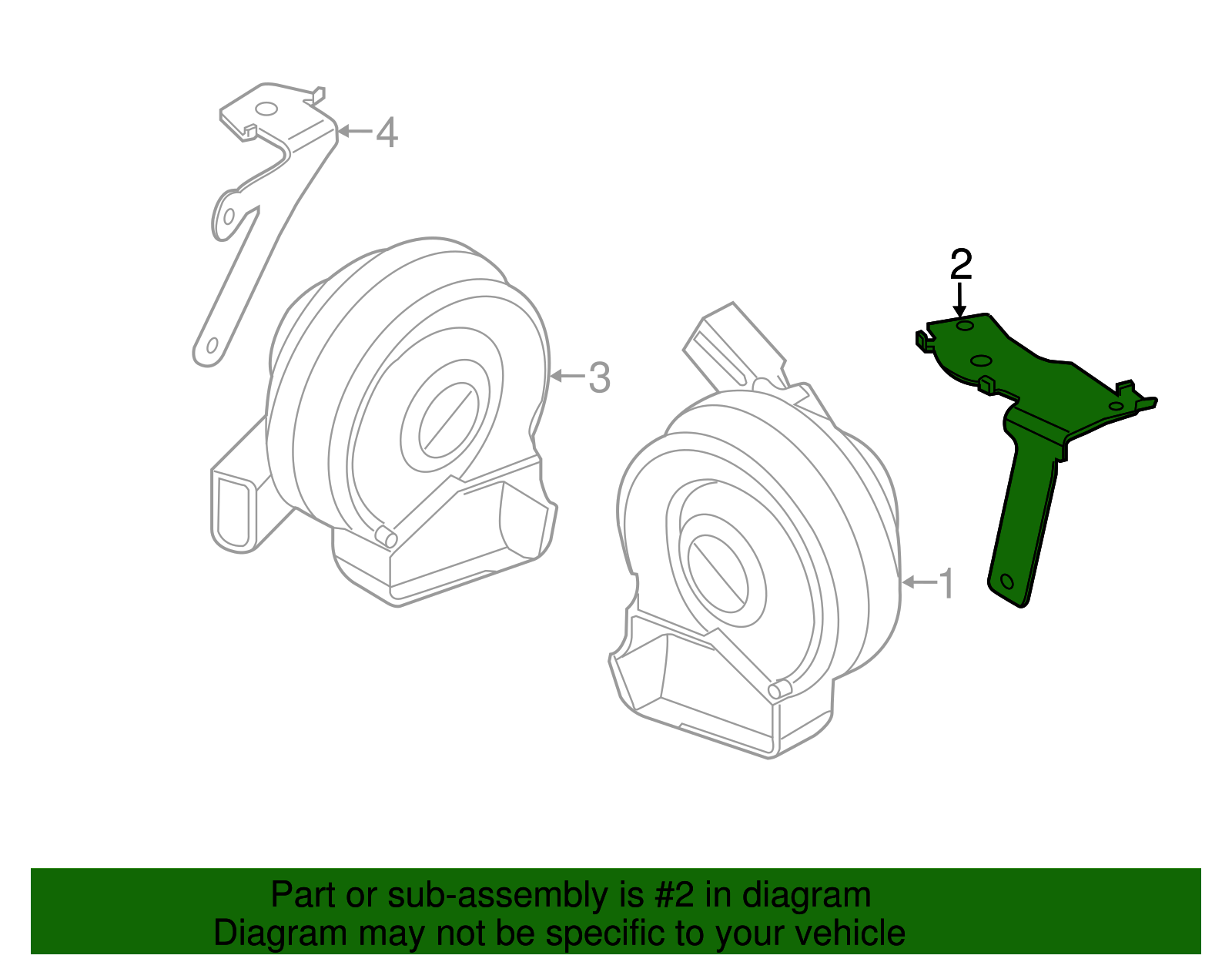 2013-2017 Volkswagen CC High Note Horn Mount Bracket 3AA-951-182 | VW ...