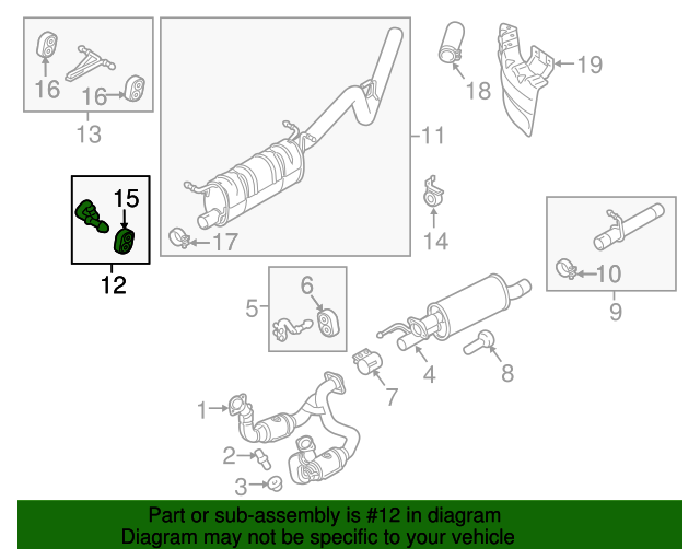 BC3Z-5A242-G - Muffler Front Bracket - 2011-2019 Ford | OEM Parts Quick