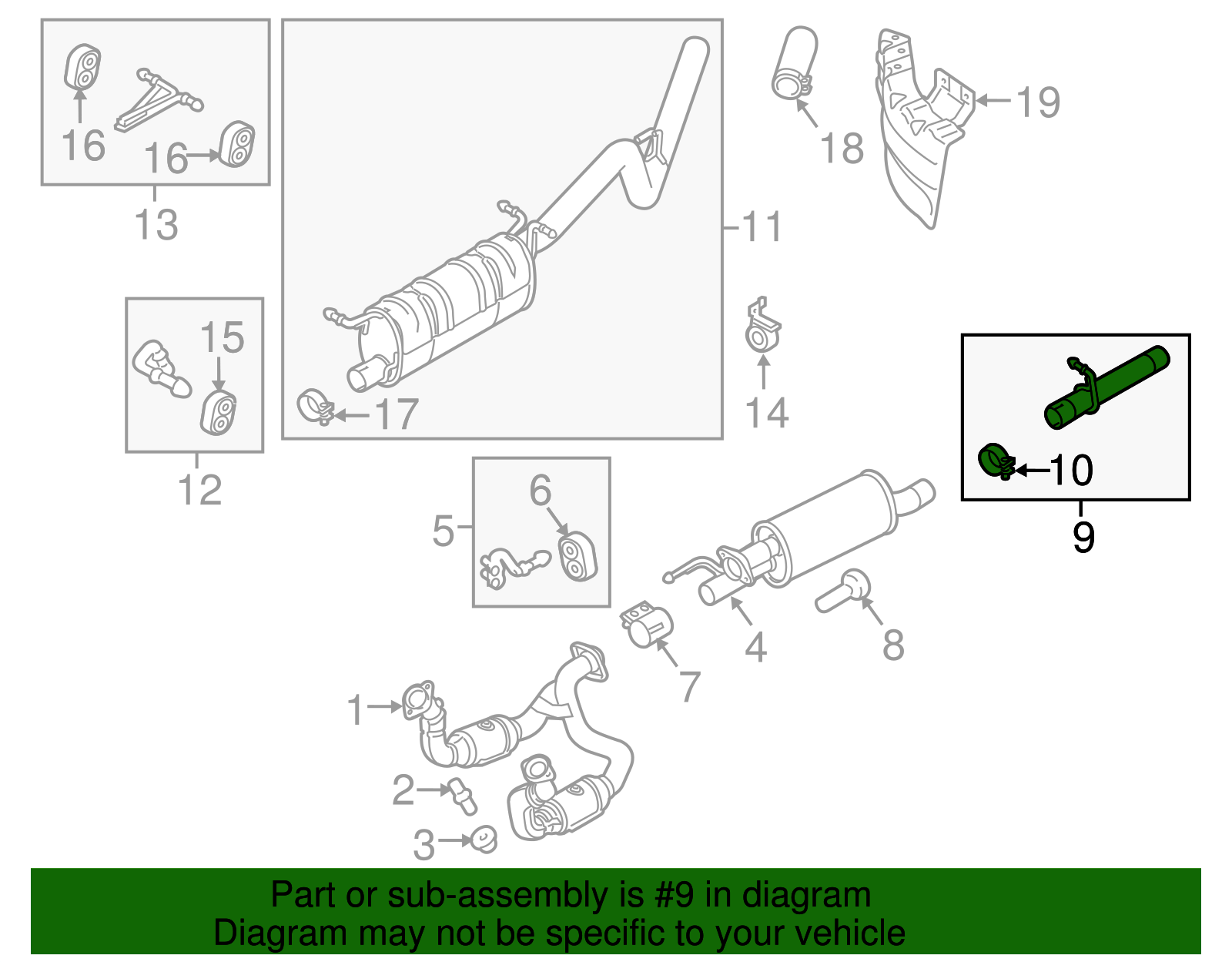 Genuine OEM Ford Part - Intermediate Pipe BC3Z-5A212-AR | Genuine OEM ...
