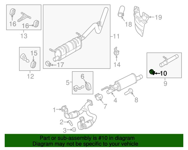 7C3Z-5A231-B 2008-2022 Ford Intermediate Pipe Clamp | Fairway Ford Parts