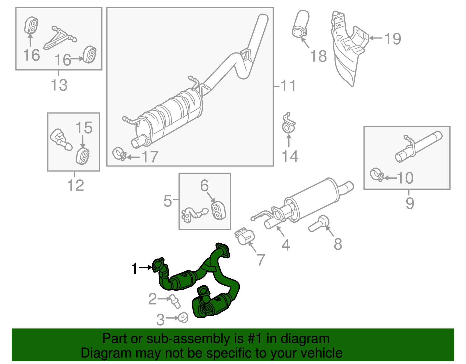 2011-2017 Ford | Catalytic Converter | BC3Z-5F250-D | Walls' Ford Parts