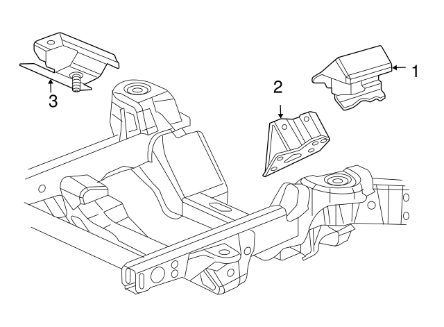 2003-2020 GM Automatic Transmission Mount 22875081 GM | GMPartsDirect.com