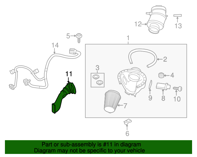 2010-2014 Ford Mustang Intake Tube AR3Z-9C675-B | Varsity Ford