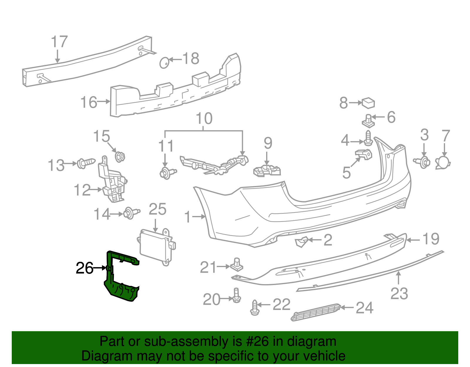 2013-2018 Toyota Avalon Mount Bracket 88173-07010 | Toyota Parts Center