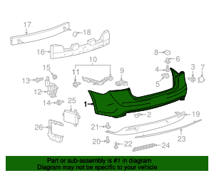52159-07901 - Cover Rear Bumper Les 2013-2018 Toyota Avalon | Longo ...