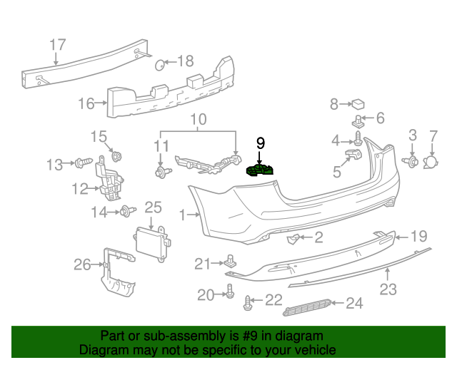 52155-07030 - Outer Support - 2013-2018 Toyota Avalon | Lithia Toyota Parts