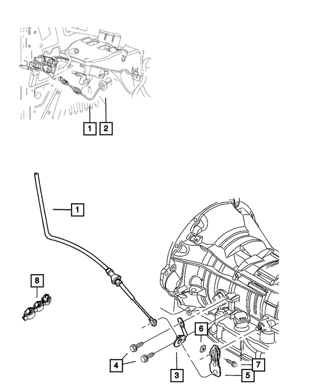 MOPAR GEARSHIFT CONTROL CABLE - 68092063AC - 68092063AC | Mopar Online ...